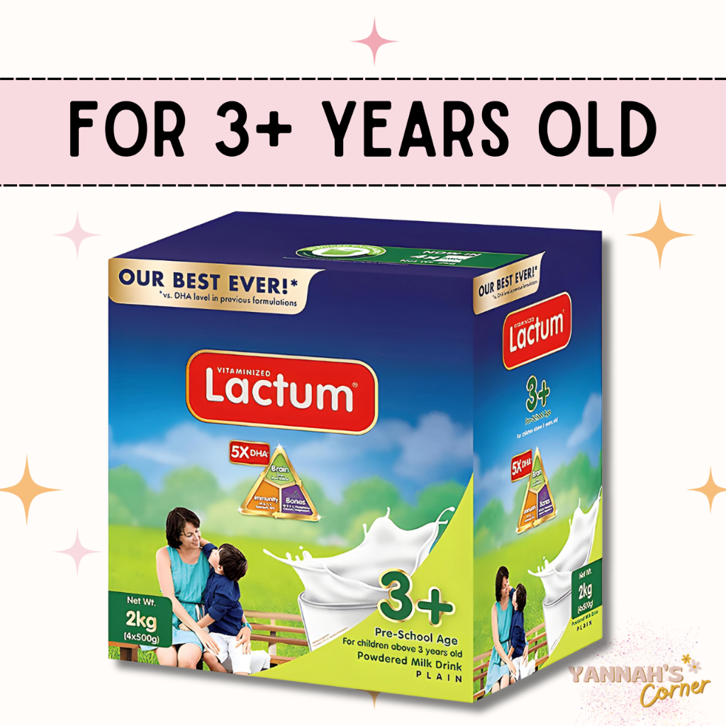 LACTUM 3+ YEARD OLD PLAIN / CHOCOLATE 2KG | Shopee Philippines
