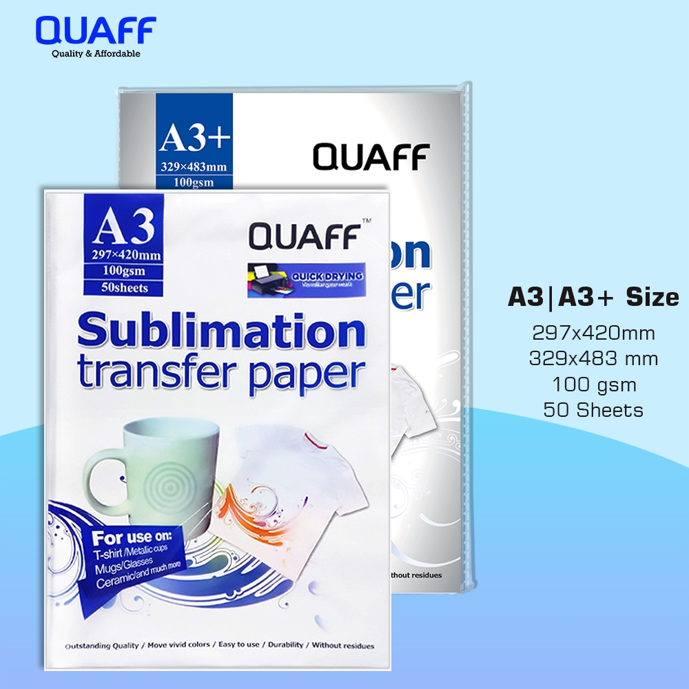 QUAFF Sublimation Paper 100GSM A3 and A3+ Green | Shopee Philippines