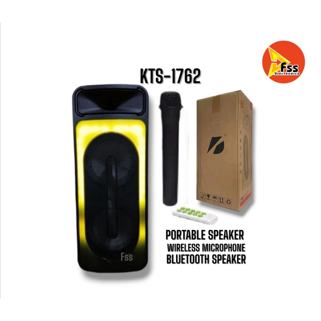 Kts-1762 portable outdoor speaker double 8 inch with wireless micro fm ...