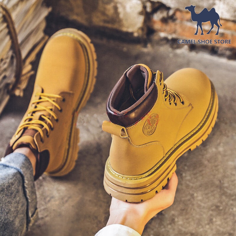 boots for men chunky timbs shoes for men british durable outdoor brown ...