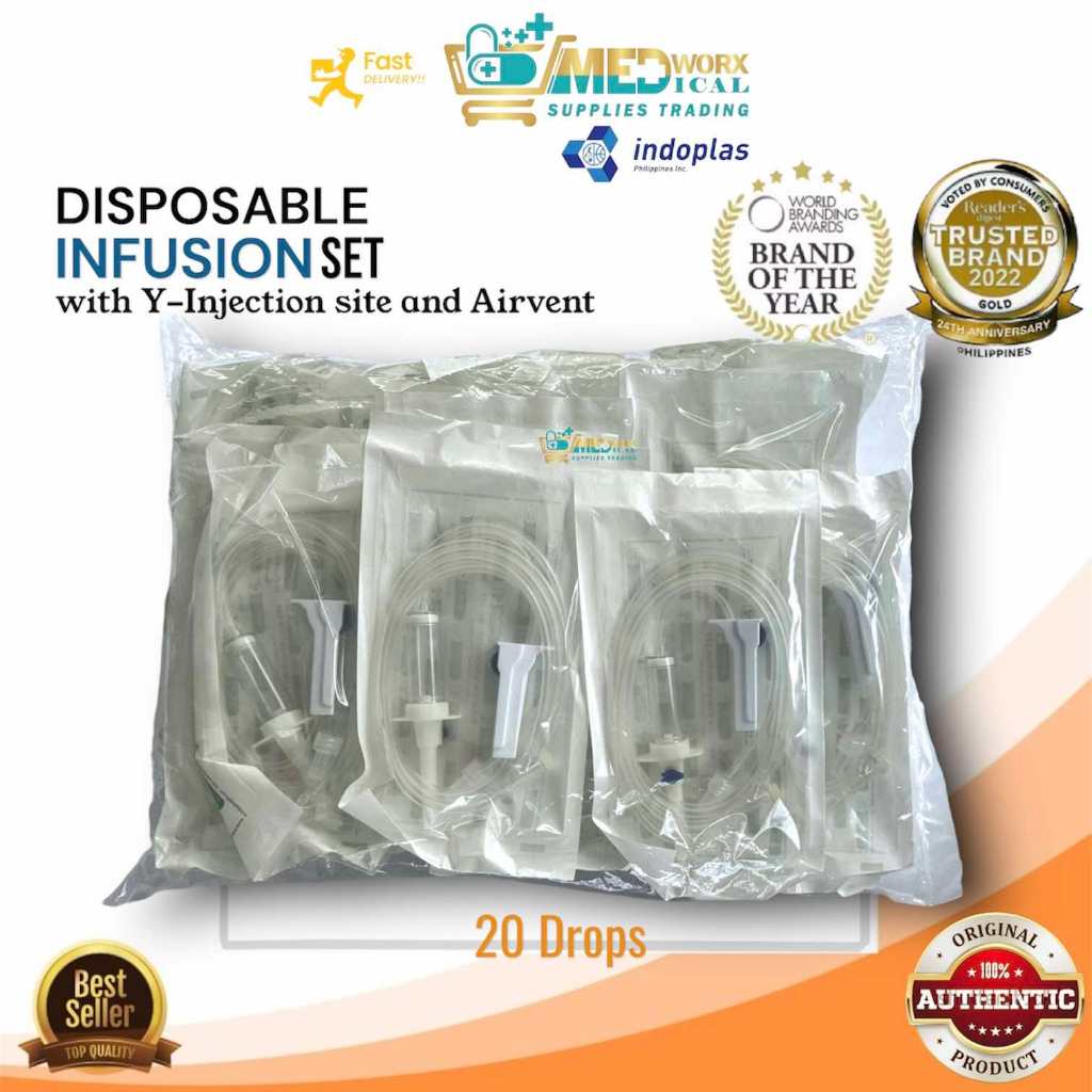 Indoplas Infusion Set | Sterile | Adult Use (20 Drops) | Pediatric Use ...