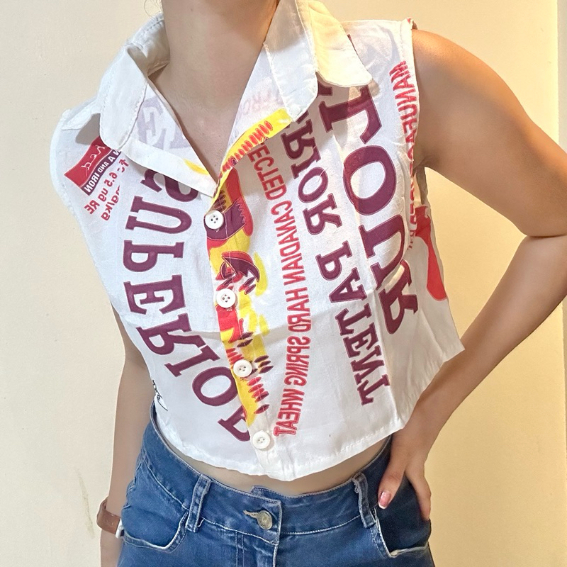 Sleeveless katcha Polo Crop top Superior design Eco friendly kathryn ...