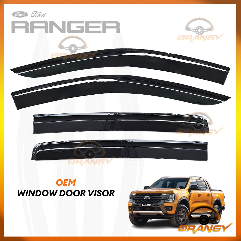 Ford Next-Gen RANGER / RAPTOR 2023 to 2025 OEM NO LOGO Window Door Rain ...