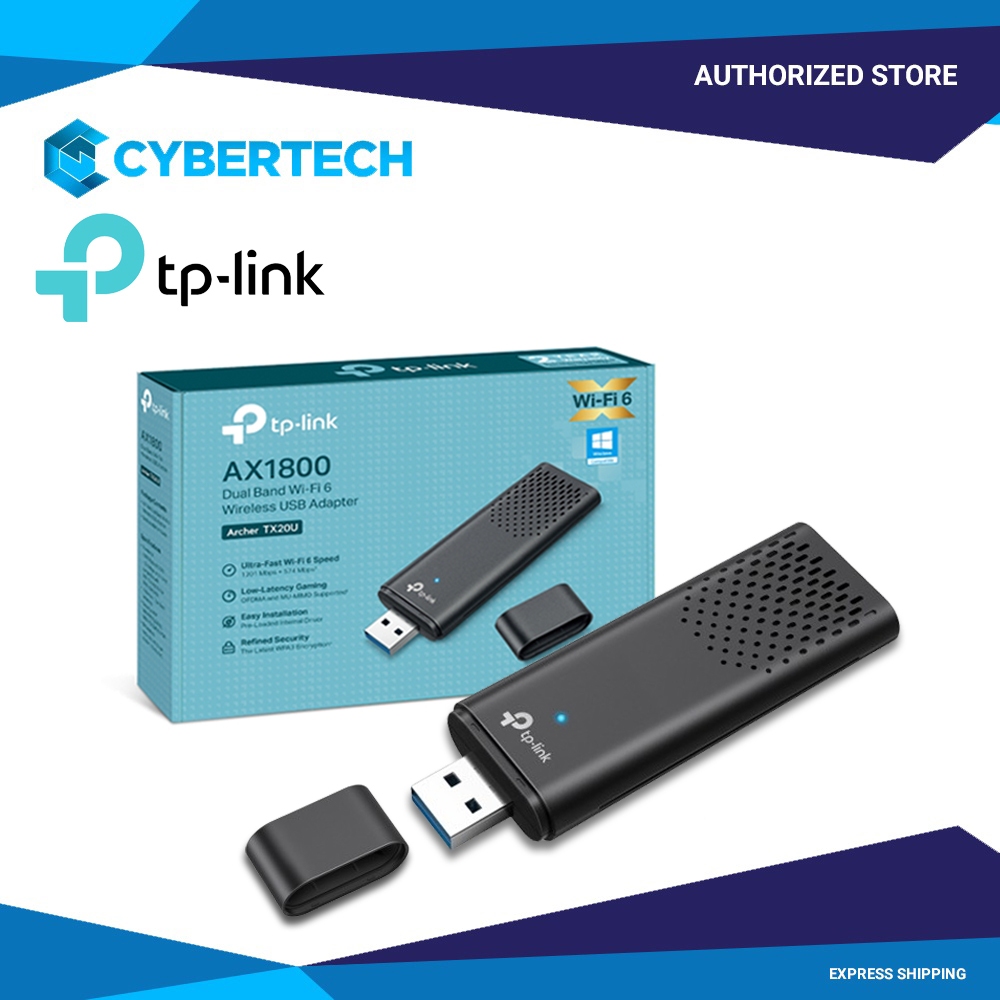 Tp-Link Archer TX20U AX1800 Dual Band Wi-Fi 6 Wireless USB Adapter ...