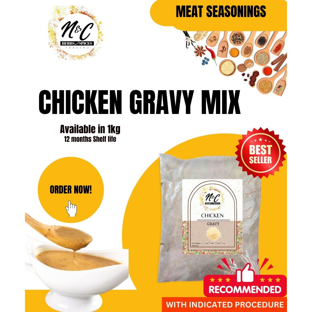 Chicken Gravy Mix 100grams, 250grams, 500grams, 1kilogram | Shopee ...