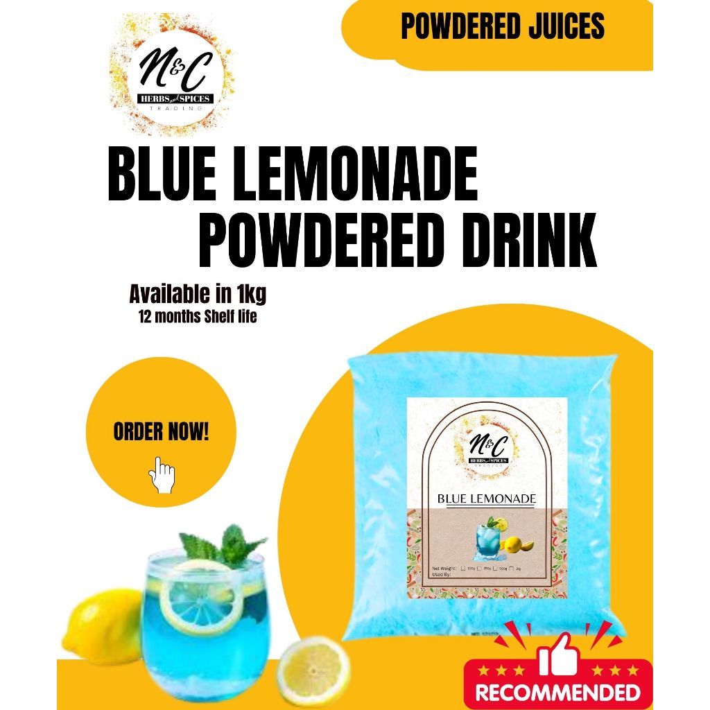 Blue Lemonade Powdered Drink 100grams, 250grams, 500grams, 1kilogram ...
