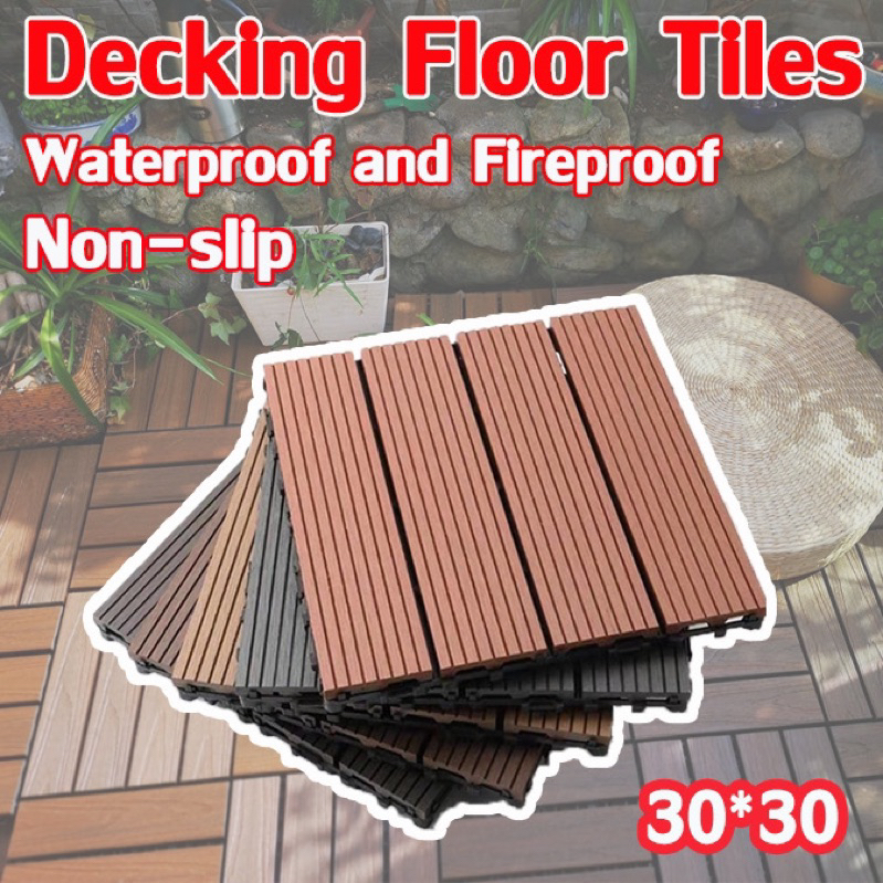 Floor Decking tiles DIY Interlocking Tiles for Porch Poolside Balcony ...