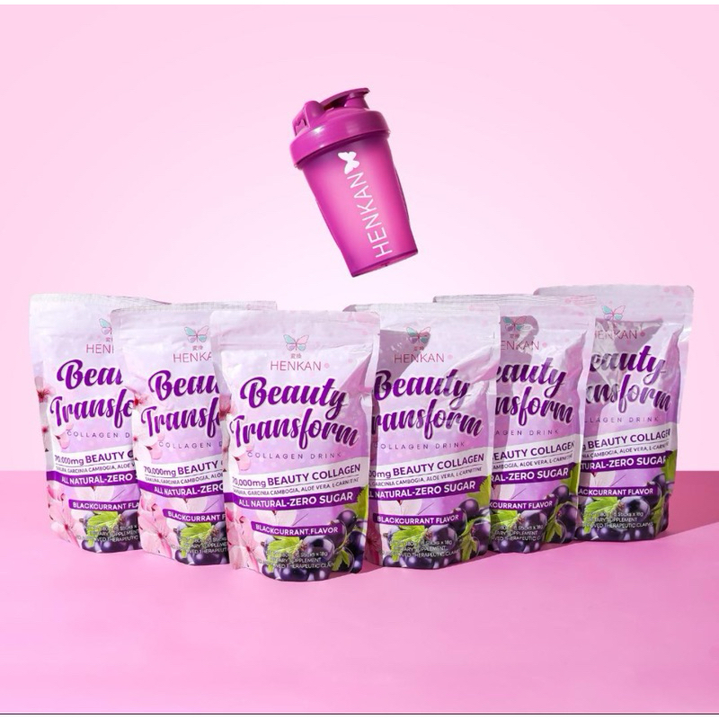 HENKAN Collagen Juice: (6 Pouches + FREE Tumbler) Perfect for Fresh ...