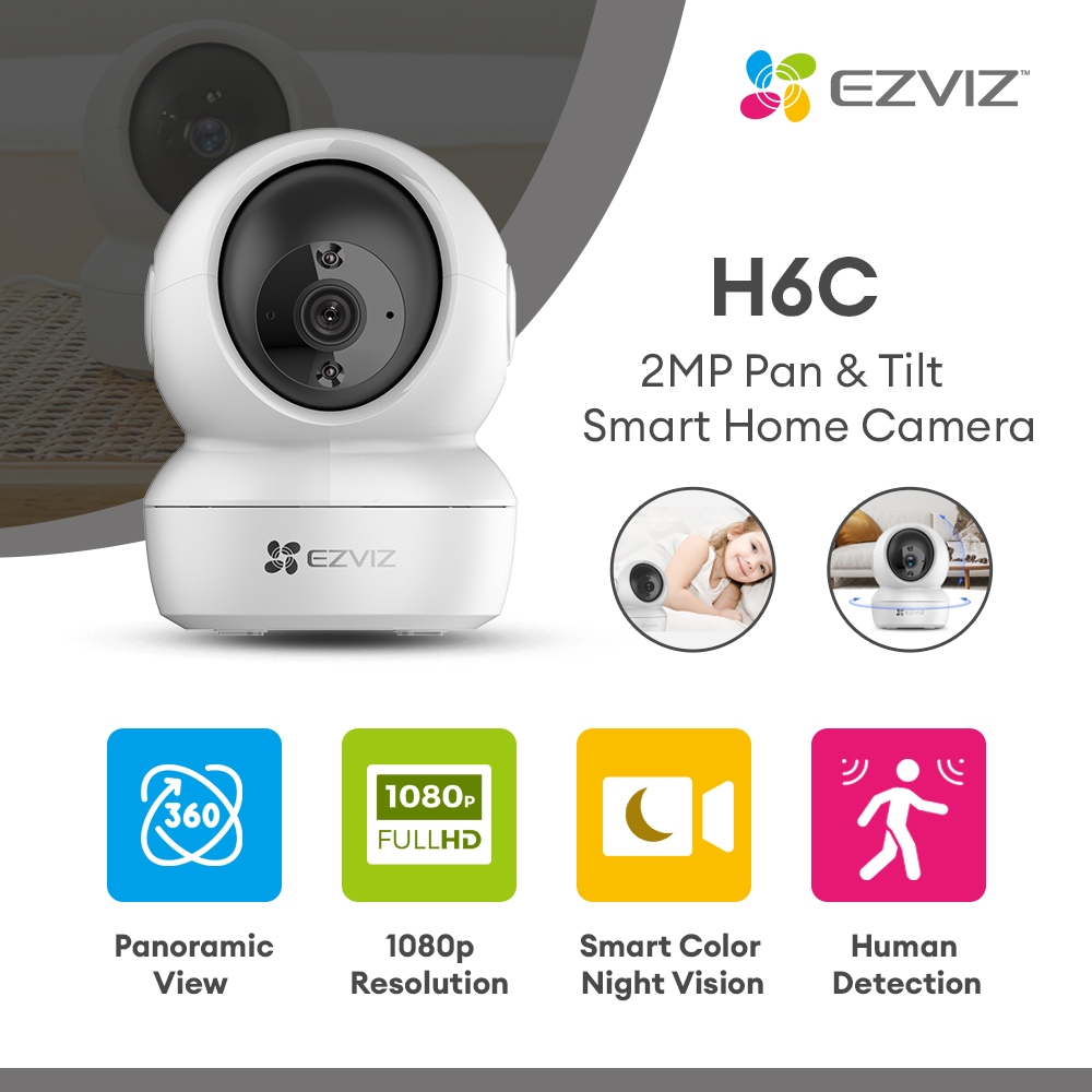EZVIZ CS-H6C 2MP CCTV Cam 360° Pan & Tilt Smart Home Security Camera | Shopee Philippines