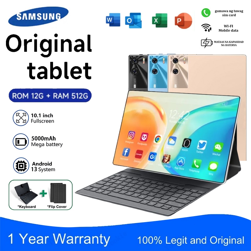 2025 5G Original Android Tablet 12GB + 512GB Dual SIM 10 Inch Tablet ...