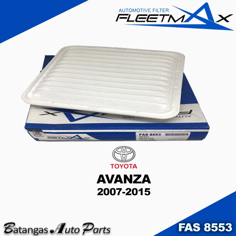 AIR FILTER FOR TOYOTA AVANZA 2007-2015 FLEETMAX PART NO : FAS 8553 ...