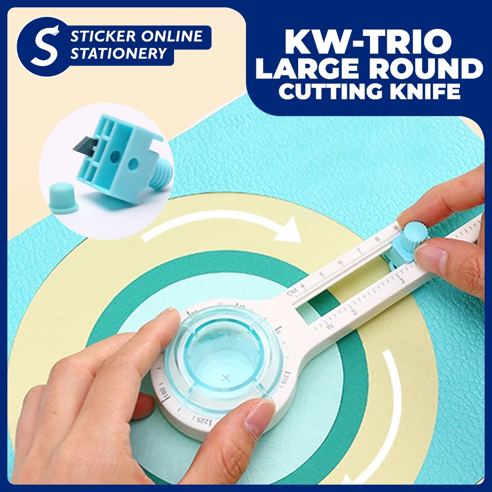 KW-TRIO Large Round Cutting Knife Patchwork Compass Circle Cutter For ...