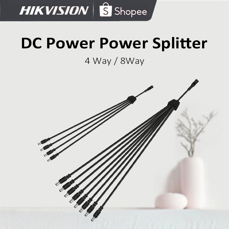 Hikvision 4 Way And 8 Way DC Cable Splitter For CCTV Camera Black ...