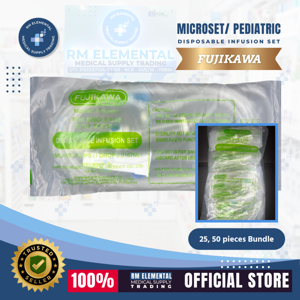 Disposable Infusion Set , MICROSET/ Pediatric FUJIKAWA 25, 50 pieces ...