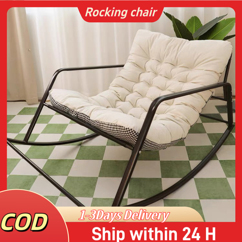 [Ready Stock]Nordic Style Rocking Chair Recliner Sofa Rocking Chair ...