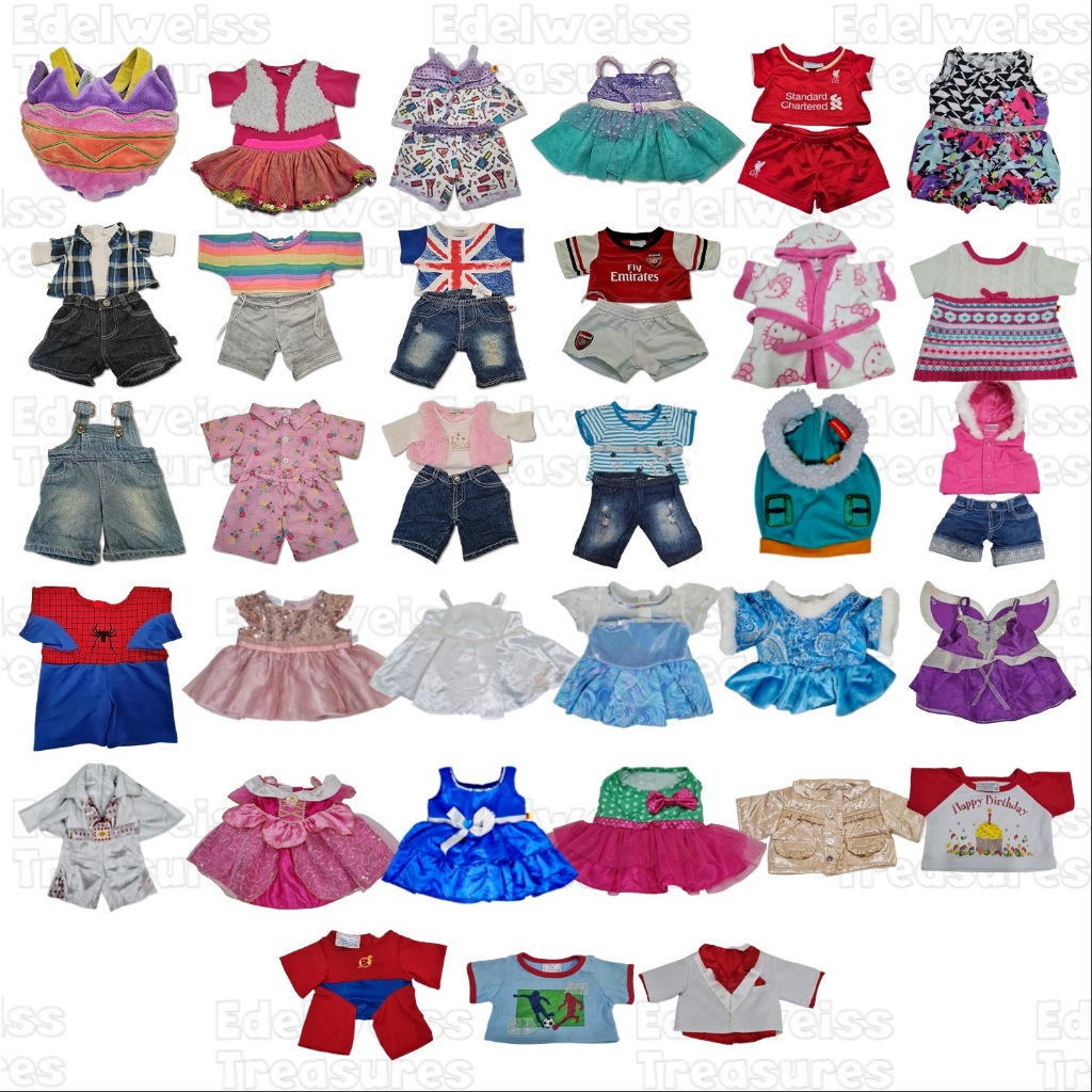 BAB Build-A-Bear Plush Stuffed Animal Toys Clothings and Accesories ...