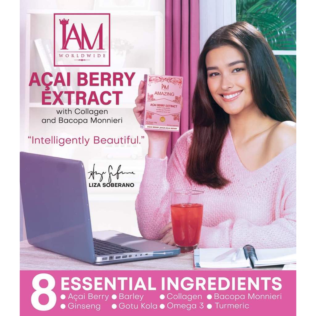IAM Amazing Acai Berry Extract with Collagen Barley and Bacopa Monnieri ...