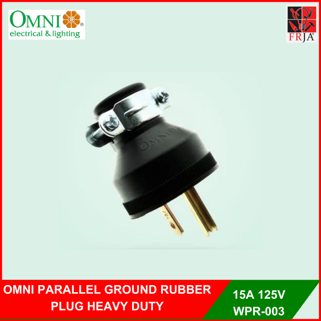 OMNI PARALLEL GROUND RUBBER PLUG HEAVY DUTY 15A 125V WPR-003 | Shopee ...
