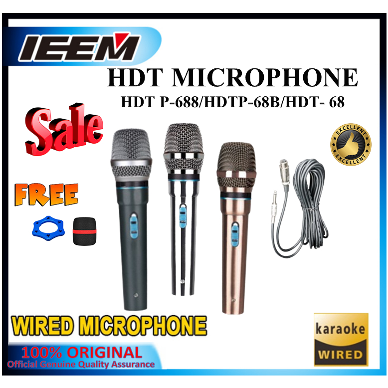 HDT Wired Microphone with Black Case(any color available) | Shopee ...