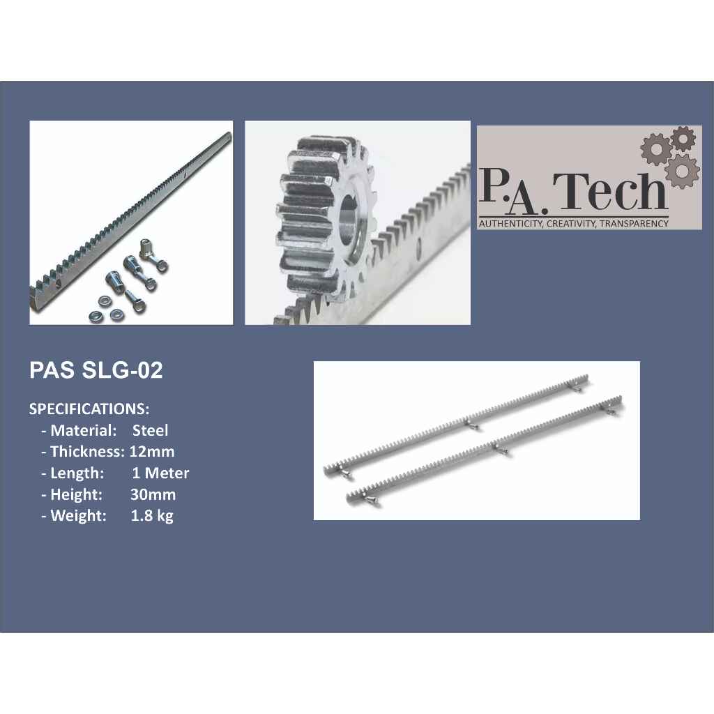 PAS SLG-02 Steel Gear Rack For Sliding Gate Opener 12mm | Shopee ...