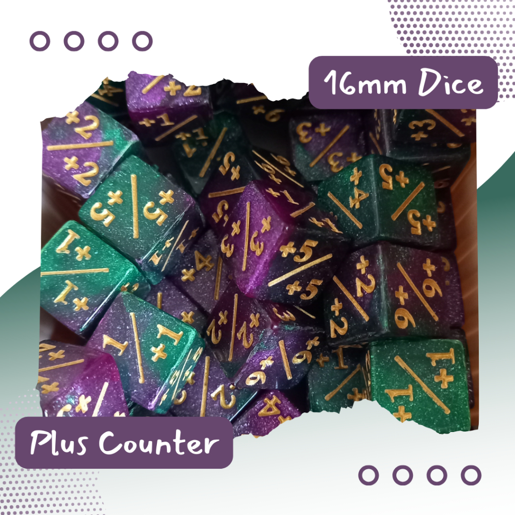 1 pc Plus Counter Galactic Six-Sided Dice - Sold per piece | Shopee ...