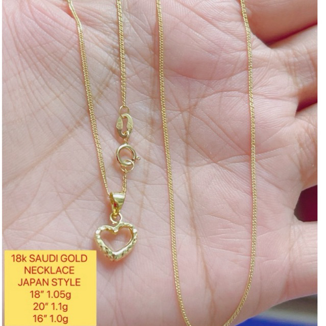 COD PAWNABLE 18K SAUDI GOLD NECKLACE w/Pendant | Shopee Philippines