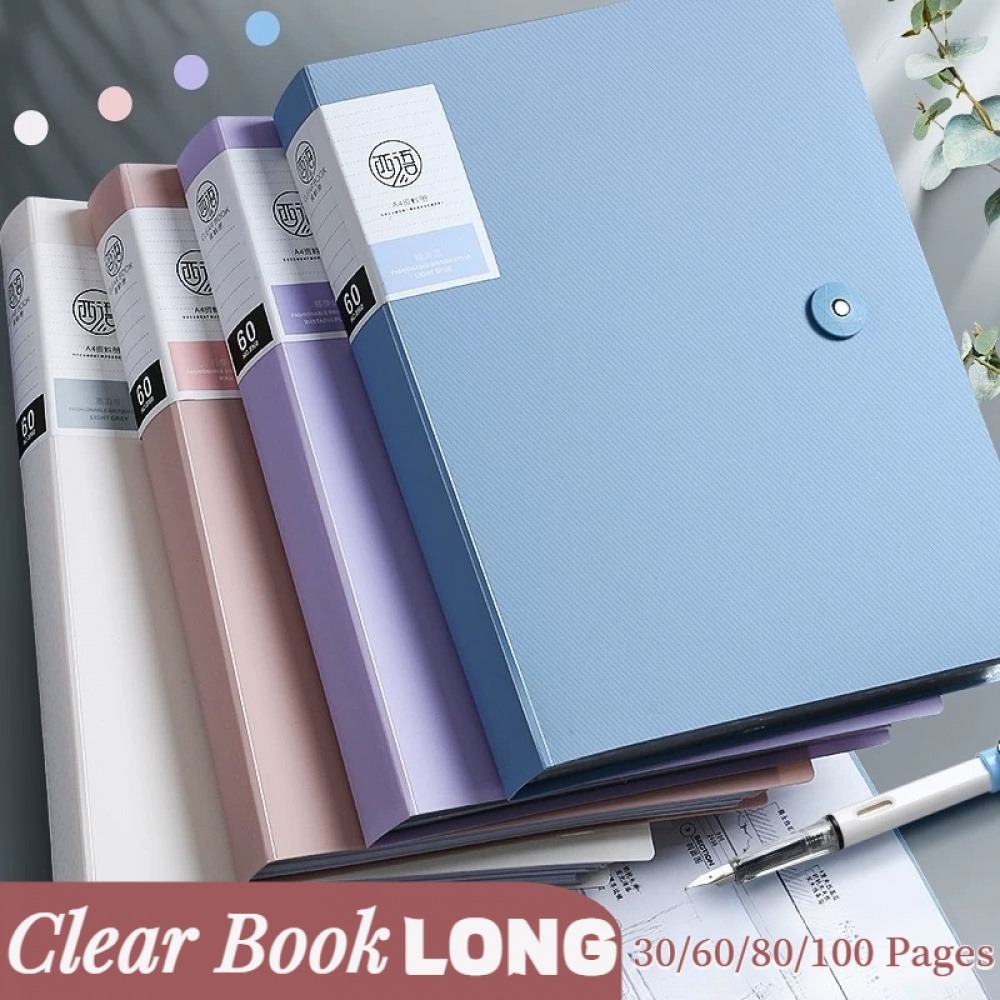 Clear Book Long Expanding File Folder Organizer Clear Folder for ...