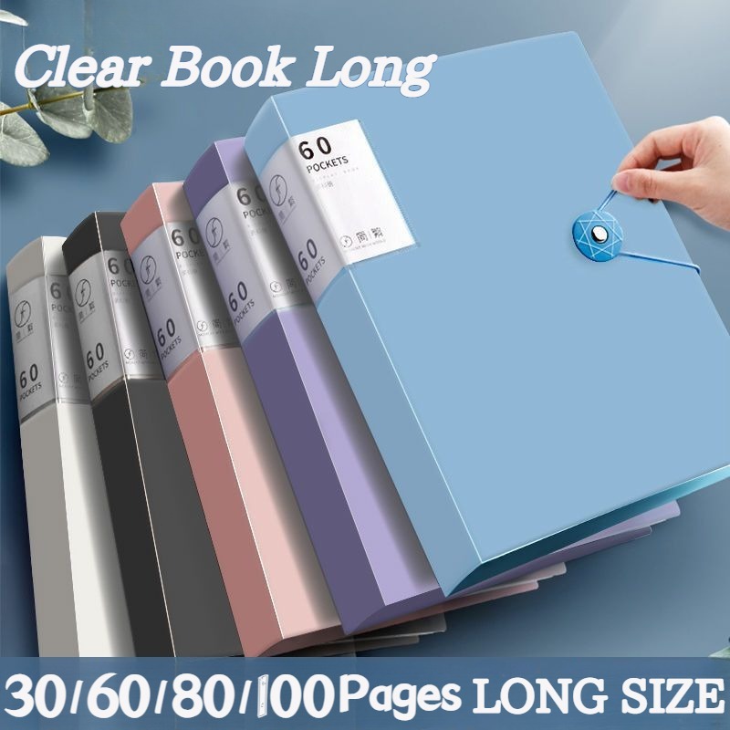 Clear Book Long File Organizer Expanding File Folder Organizer Clear ...