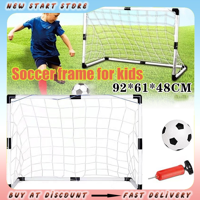 Mini Football Goal Portable Kids Soccer Goals Set,with Soccer Ball and ...