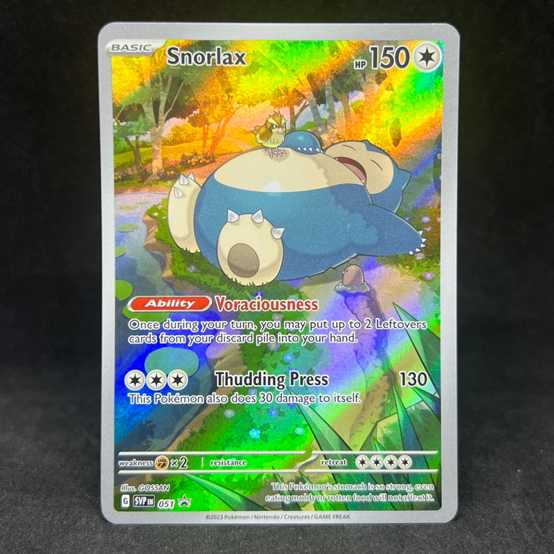 Pokemon TCG Snorlax Illustration Promo SVP051 2023 Scarlet & Violet 151 ...
