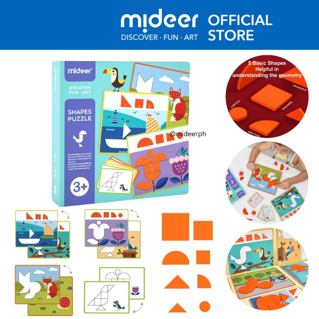 Mideer Shapes Puzzle by Mideer | Shopee Philippines