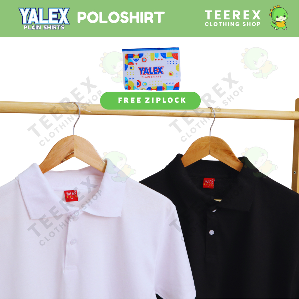 YALEX POLOSHIRT (RED LABEL) BLACK AND WHITE | Shopee Philippines