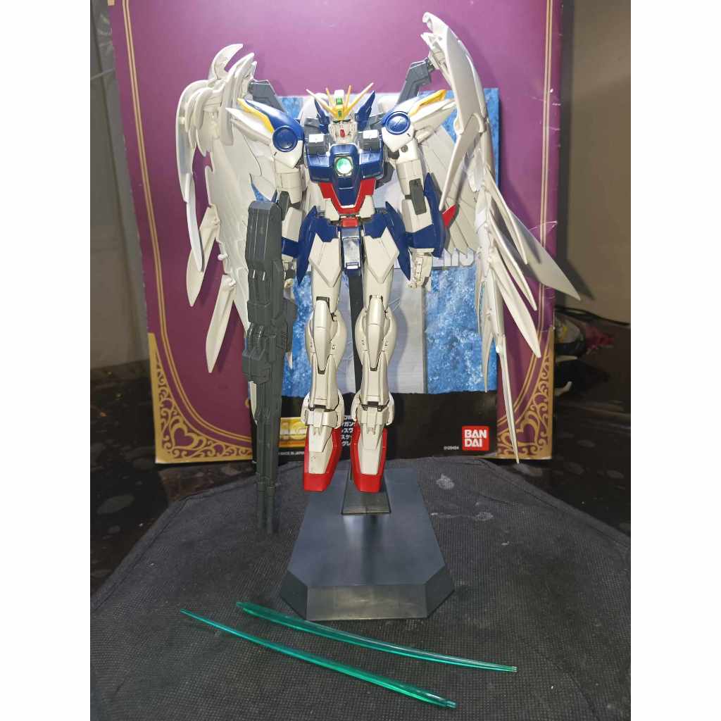 Gundam MG Wing Fighter Zero 1/100 Built | Shopee Philippines