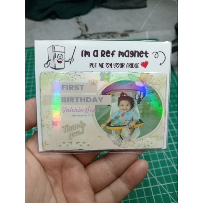 Ref Magnet (Customized) ATM Card size with laminate coated rainbow ...