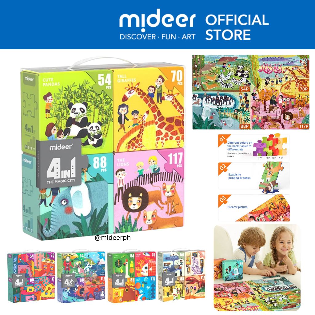 Mideer 4 in 1 Puzzle by Mideer | Shopee Philippines