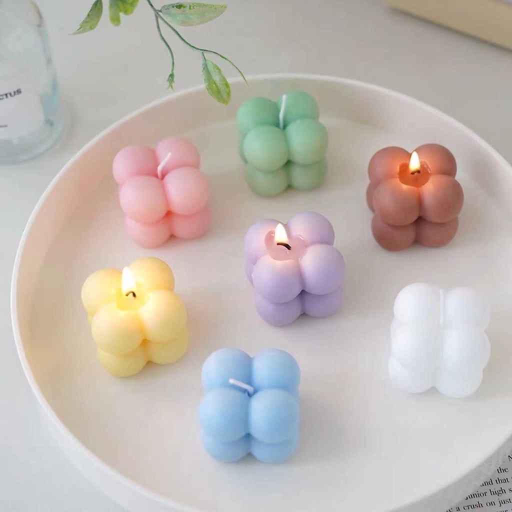 Scented candle cute mini bubble wax candles small size aroma scents for ...
