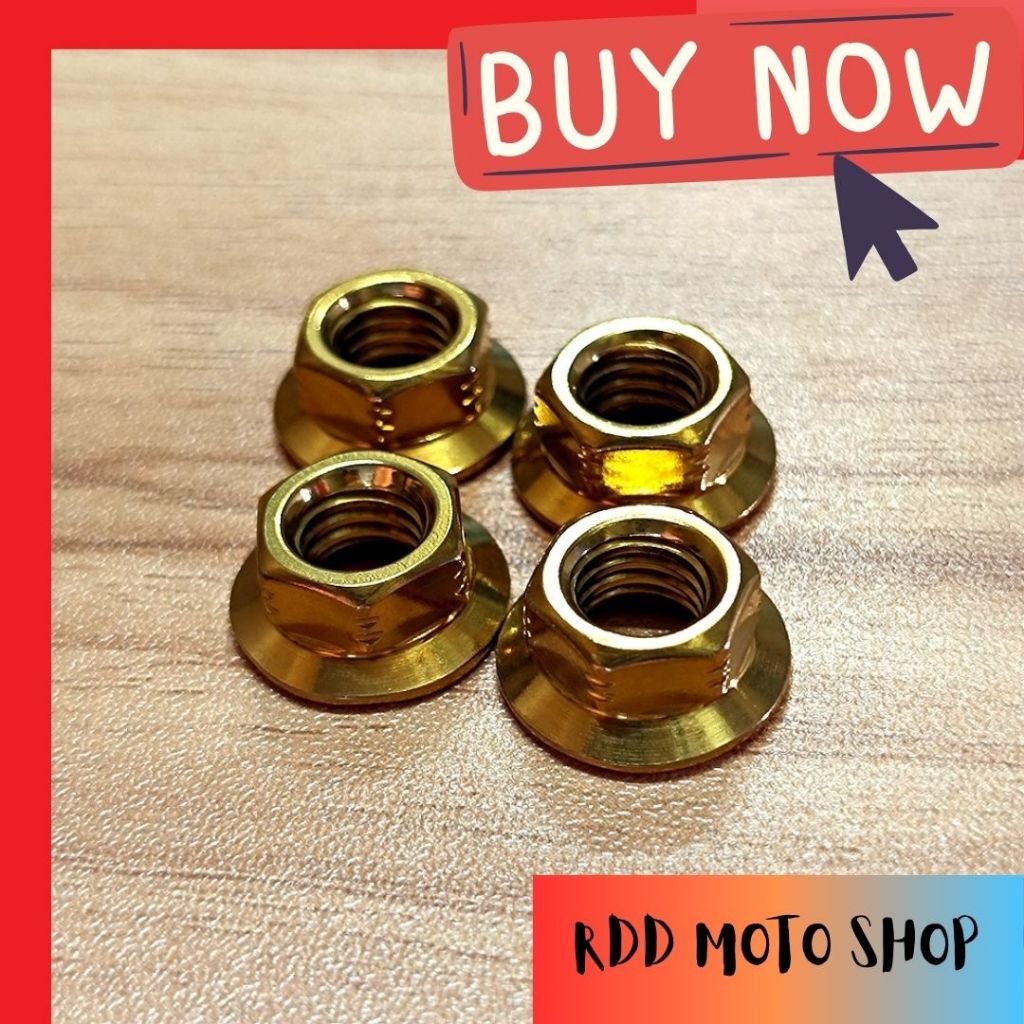 HENG SPROCKET NUT #12 SET OF 4 FOR WAVE / XRM / RS / RAIDER R150 CARB ...