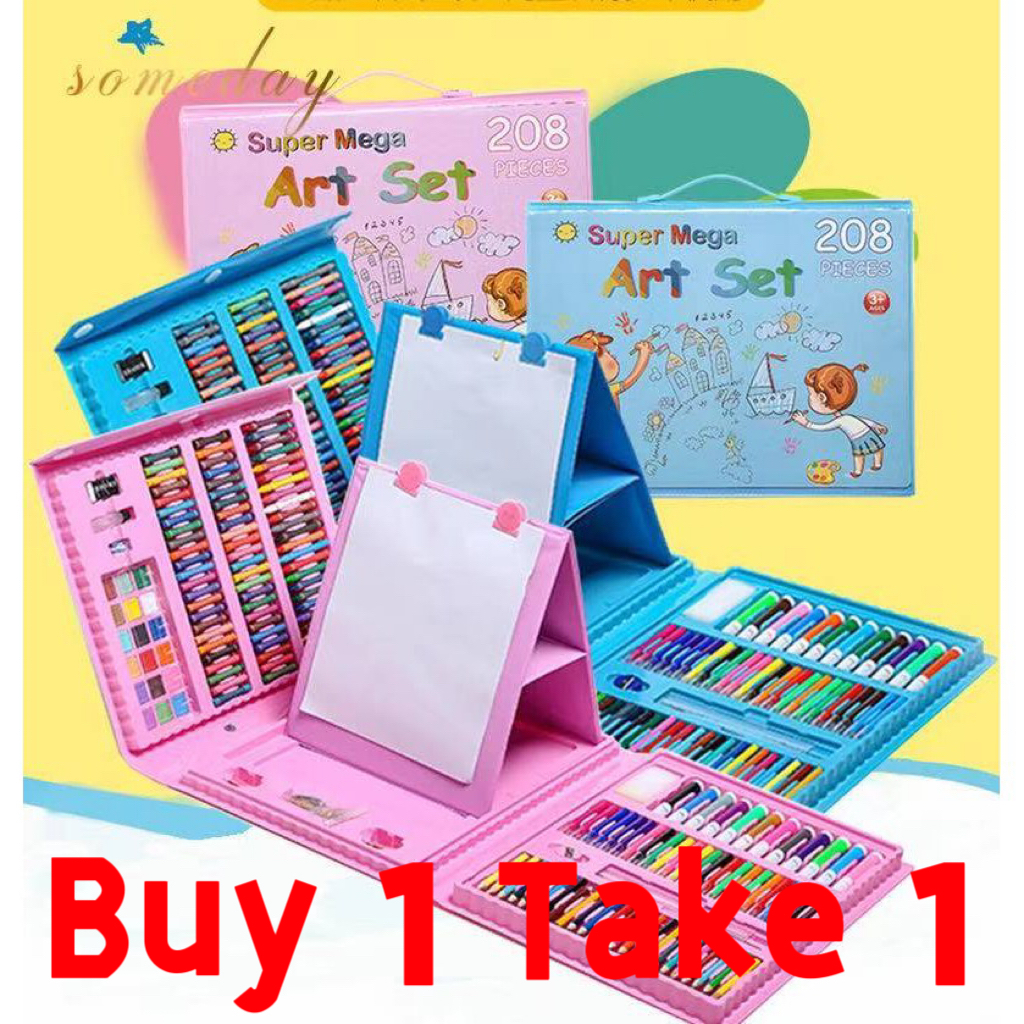 168/208 Pcs Kids Painting Arts & Crafts Coloring Set Coloring drawing ...