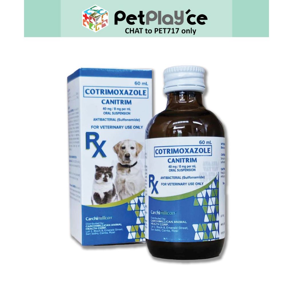 Canitrim Cotrimoxazole 40mg/8mg per ml for Dog & Cat | 60ml Liquid Meds ...