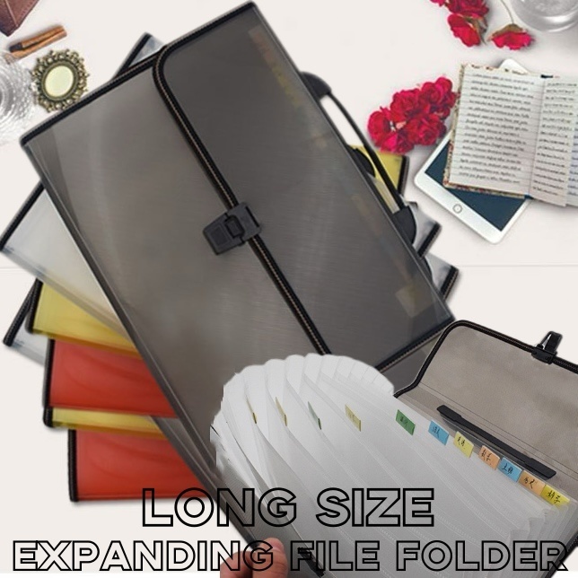 Long Files Organizer Expanding File Folder Organizer Paper Document ...