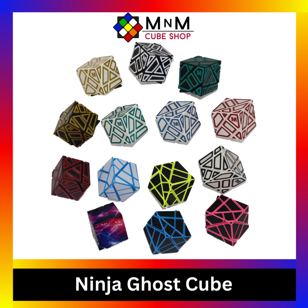 Ninja Ghost 3x3 Cube with M stickers / Carbon stickers | Shopee Philippines