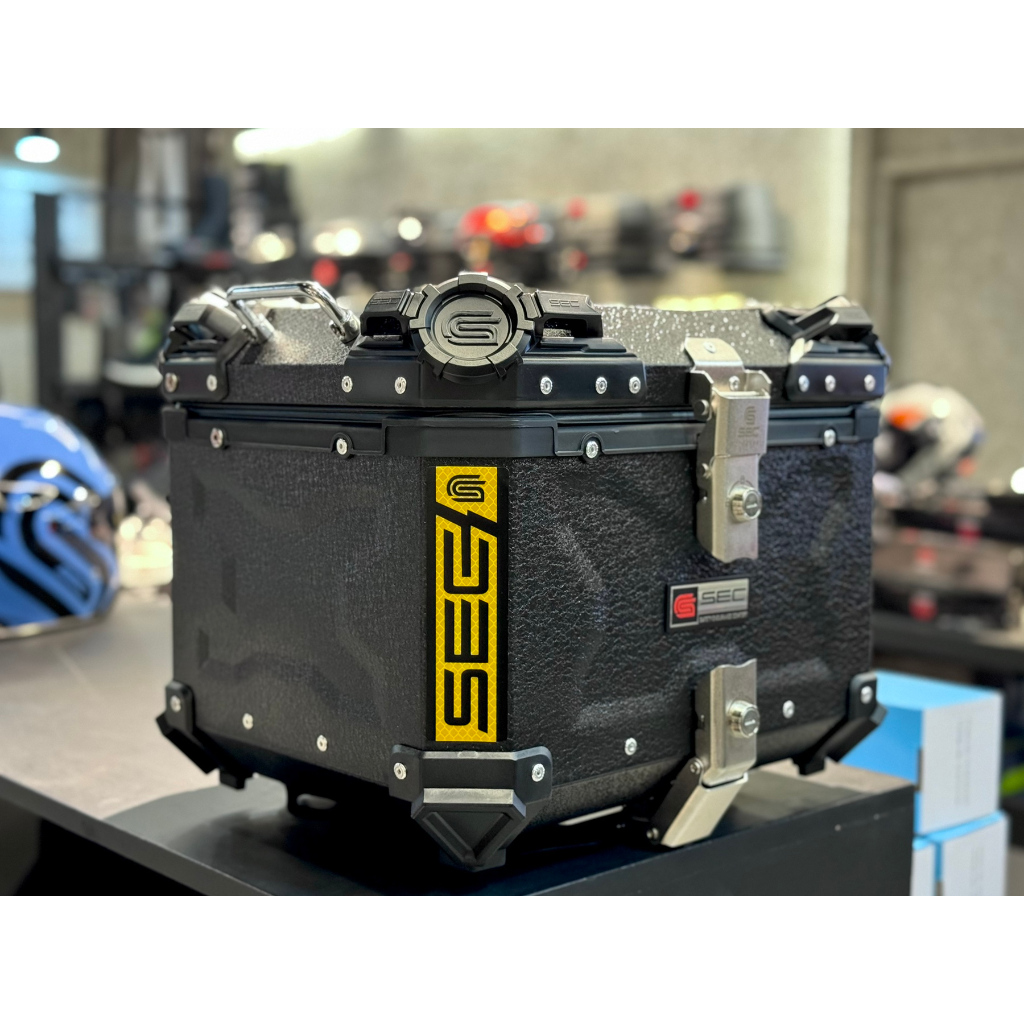 SEC Motorcycle Top Box - Alloy - 45L Liters - 3X Premium Anti-Scratch ...