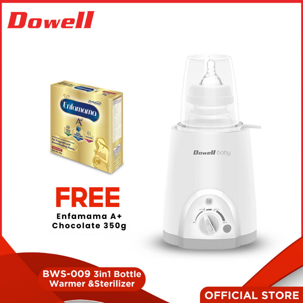 Dowell BWS-009 Baby Bottle Warmer and Sterilizer with FREE Enfamama A+ ...