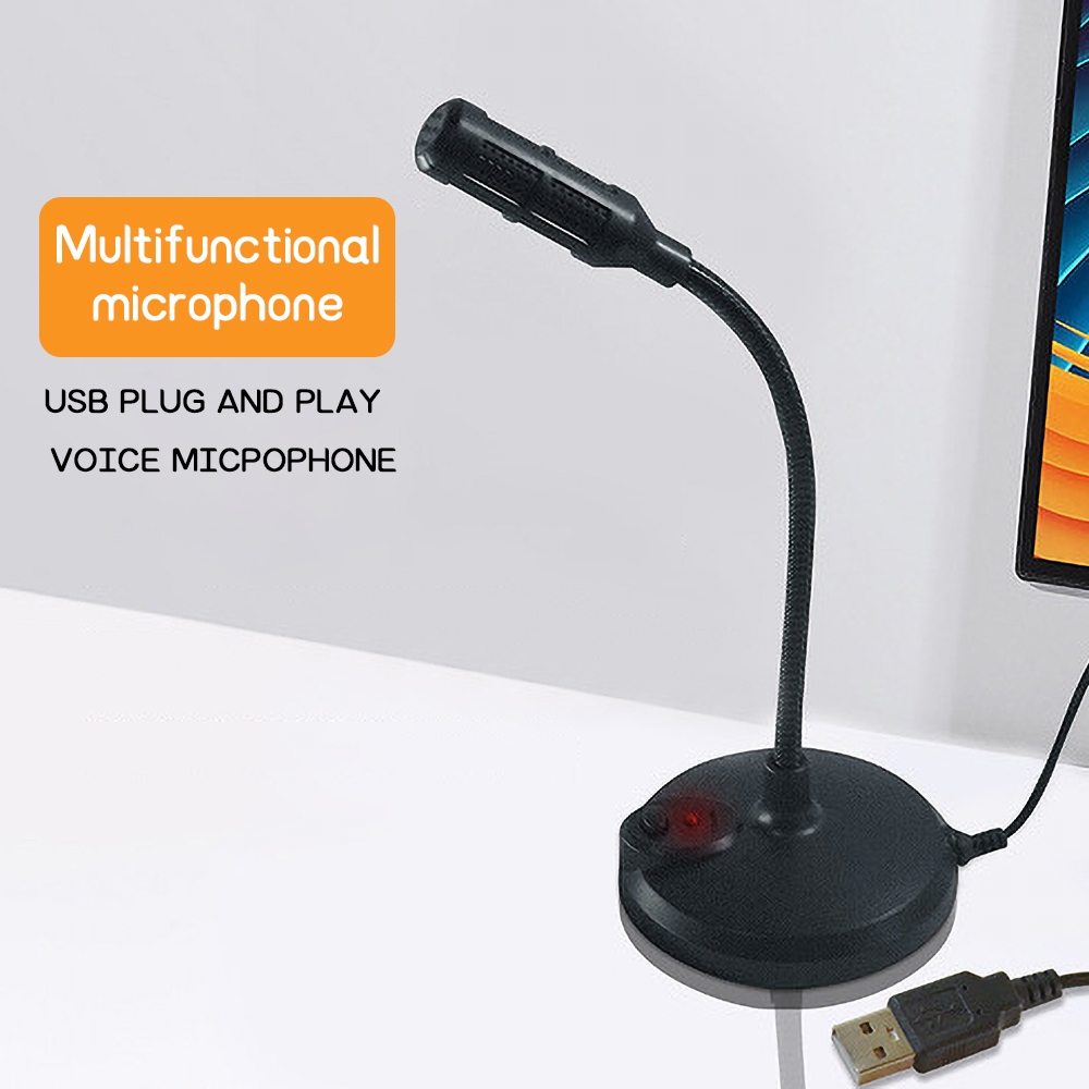 USB Desktop Microphone with Stand for PC Laptop Gaming and Online ...