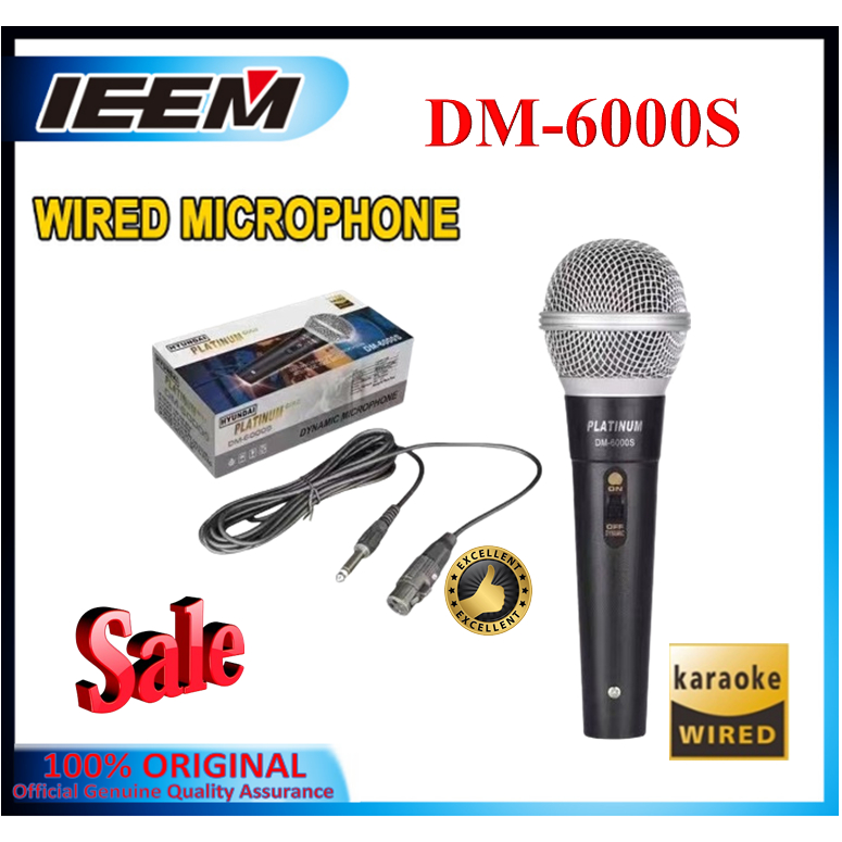 Hyundai Platinum Gold DM-6000S Dynamic Microphone (Black) | Shopee Philippines