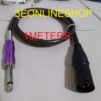 Xlr male to pl-55 mono 6.35mm cord HEAVY DUTY 1METERS | Shopee Philippines