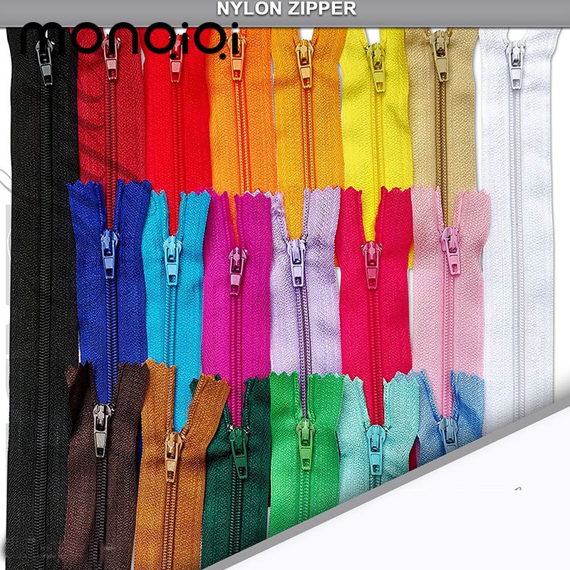 100 PCS Per Pack 8Inch Invisible Zippers NYLON ORDINARY ZIPPER MONQIQI ...