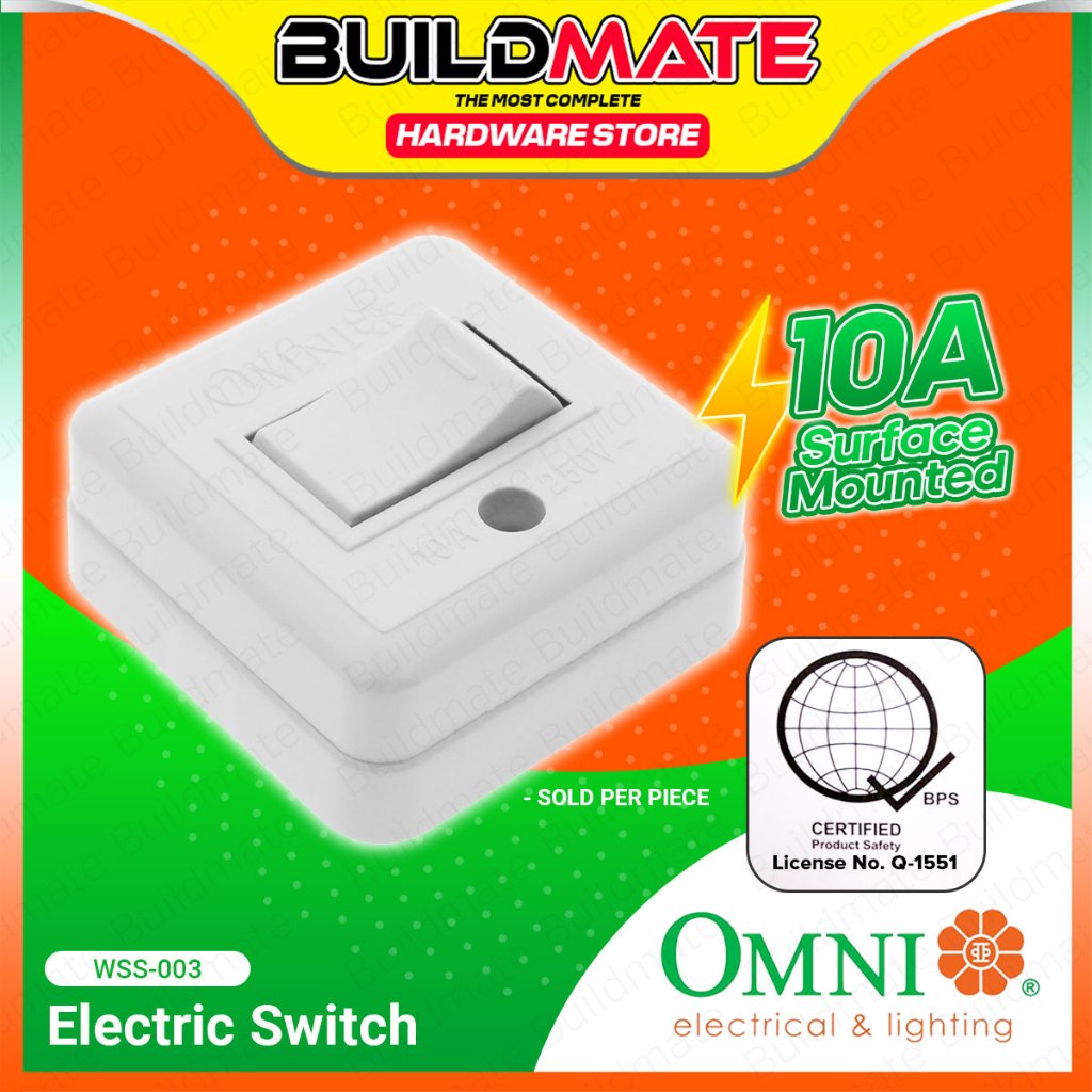 Buildmate x OMNI Surface Mounted Convenience Switch 10A 250V Wall ...