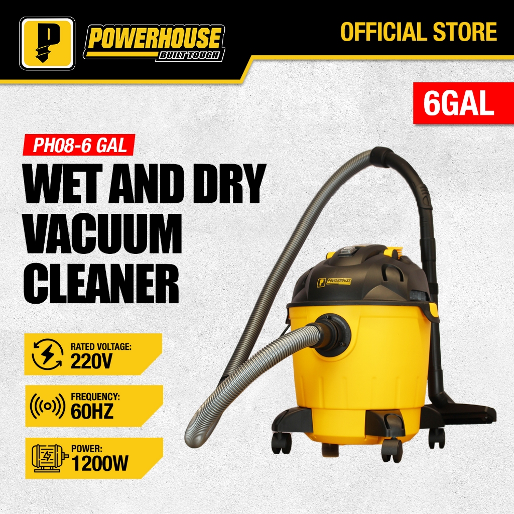 Powerhouse Wet and Dry Vacuum Cleaner 6 Gallons PH08-6 Gallons PHPT ...