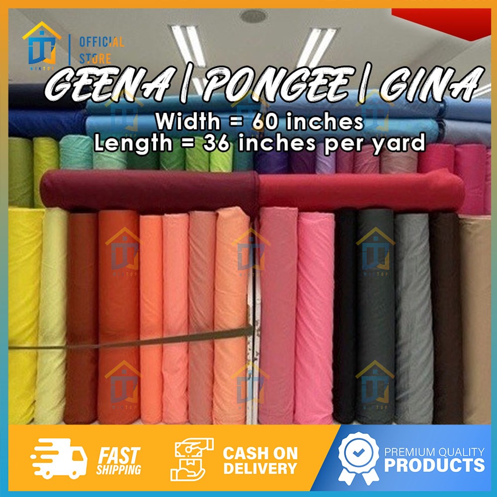 Wintop】Geena Fabric Cloth Pongee Gina Tela Per Yard Backdrop (Geena ...